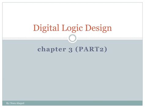 ppt digital logic design powerpoint presentation free download id