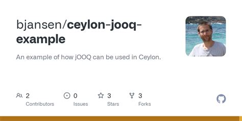 Github Bjansen Ceylon Jooq Example An Example Of How Jooq Can Be Used In Ceylon
