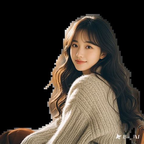 秋冬室内温柔女生侧面长发披发 副本 花瓣网