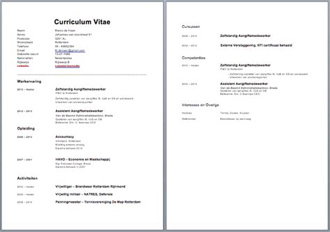 Cv Voorbeeld Bloemist 2019 Download Gratis Perfectcvnl