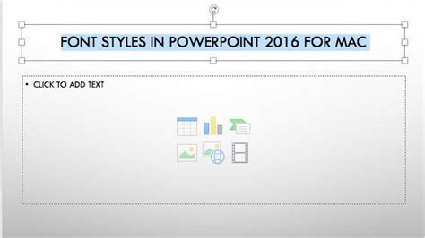format font attributes styles in powerpoint 2016 for mac
