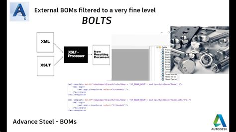 Advance Steel Filtering BOM Data To A Fine Level Using XSLT Files