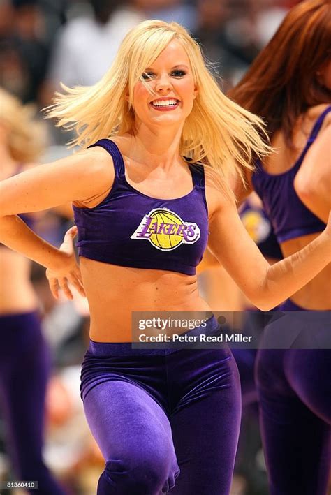 Los Angeles Lakers Cheerleader During Game Vs New York Knicks Los