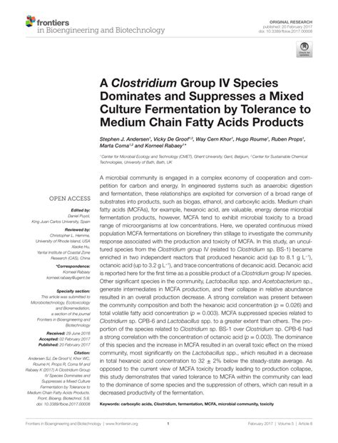 Pdf A Clostridium Group Iv Species Dominates And Suppresses A Mixed