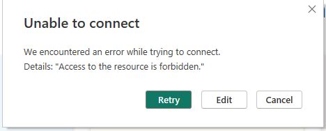 Powerbi Unable To Connet To Azure Gen 2 Store With Power BI Stack