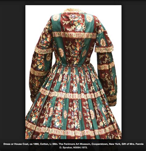 Pin By Dressmaker On Fabric Printed Cotton Dress 1800s Fashion
