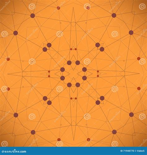 Orange Technology Background Stock Vector Illustration Of Lattice Molecule 71948770