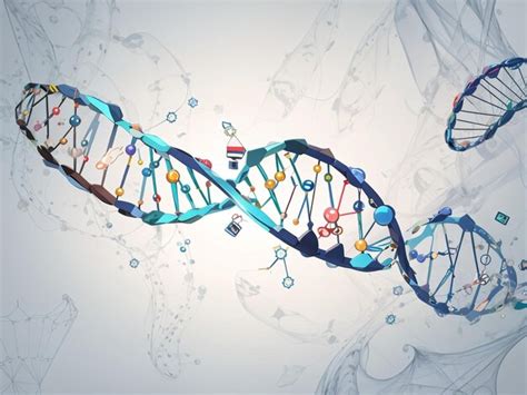 Scientific Exploration Dna Blueprint Wallpaper Or Banner Template