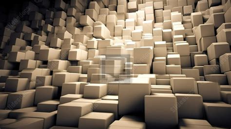 abstract 3d cubes with reflection powerpoint background for free