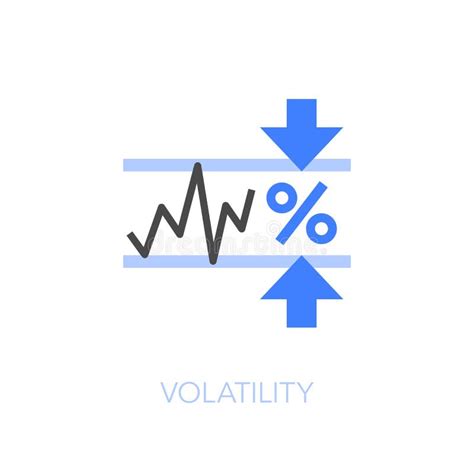Volatility Symbol With A Graph In A Specific Period Of Time And A Percentage Symbol Stock Vector