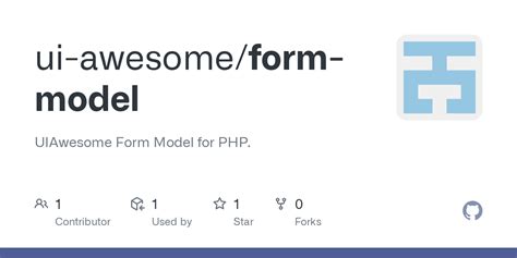 Form Model Docs README Md At Main Ui Awesome Form Model GitHub