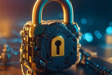 Safety Concept Closed Padlock On Digital Background Cyber Security Premium Ai Generated Vector