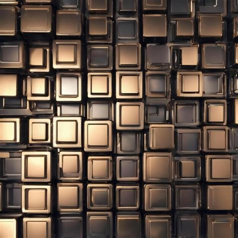 금속 사각형과 함께 추상적인 기술 배경 프리미엄 사진