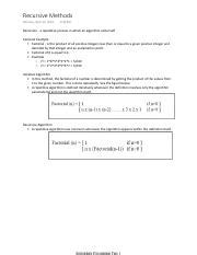 Understanding Recursive Methods: Factorial, Fibonacci, and | Course Hero