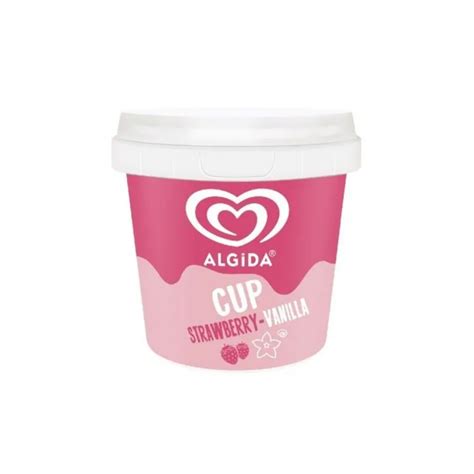 Algida Cup Strawberry Vanilla Ice Cream 100ml Halil Store Authentic
