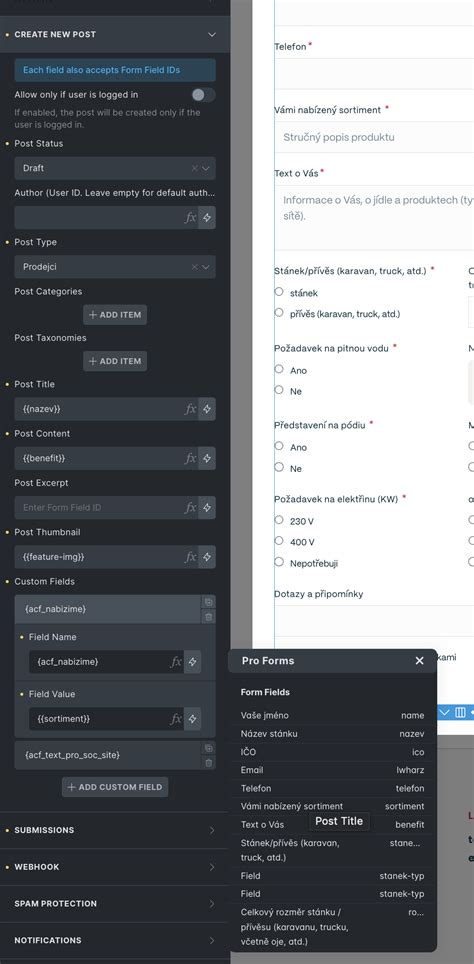 When Using The Pro Form Action To Create A Post The Associated Acf Meta Fields Do Not Contain