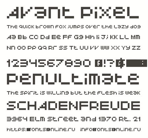 Avant Pixel Font