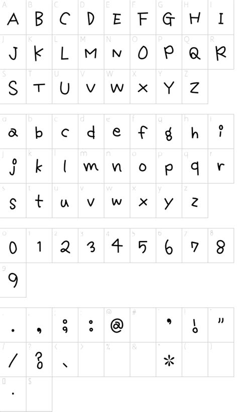 Mikiyu Font Alphabet Font Details