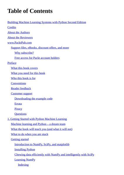 Building Machine Learning Systems With Python Second Edition E Books