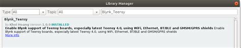 Blynkteensy Library To Support Teensy 40 Hardware And Blynk