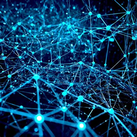 Abstract Background With Interconnected Dots Symbolizing Global Data Matrix Advanced Technology