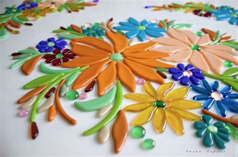 декор из стекла фьюзинг Цветочное настроение в интернет магазине на Ярмарке Мастеров