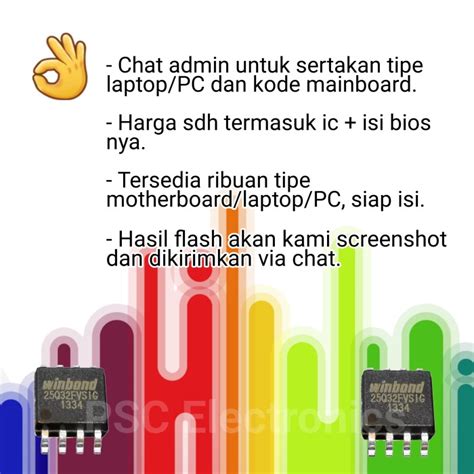 Jual Ic Bios Eeprom Laptop Motherboard Pc Berikut Isi Program 16mb Flash Di Seller Velvet
