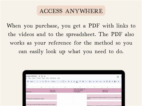 Novel Plotting Sheet And Guide Story Mapping Spreadsheet Character Development Tool For