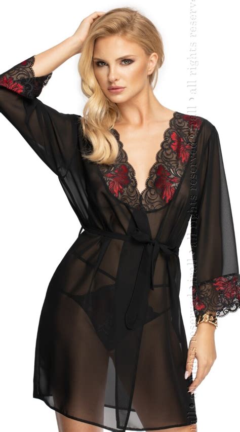 Seductive Chiffon Robe Bedtime 𓆩♡𓆪 Flirt