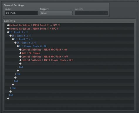 Making A Button Common Only Effect Events The Player Is Touching Rpg