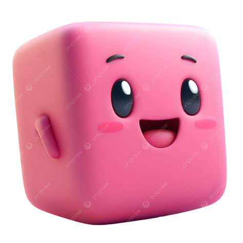 Cute Cube Characters With Playful Expressions Cube Clipart Cube