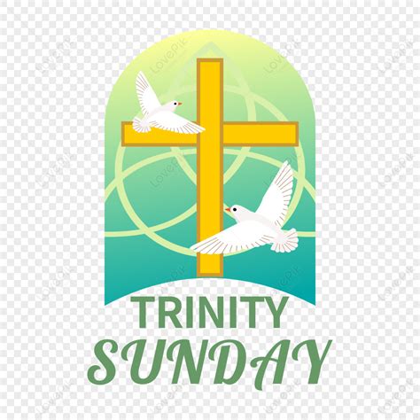 Beautiful Trinity Sunday Vector Ideas Illustration Blue Green Beautiful