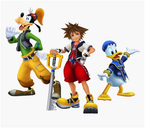 Sora Donald Goofy Kingdom Hearts Kingdom Hearts 1 Sora Donald And