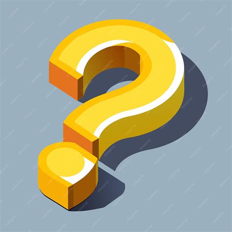 3d Realistic Yellow Question Mark Vector Illustration Exclamations And