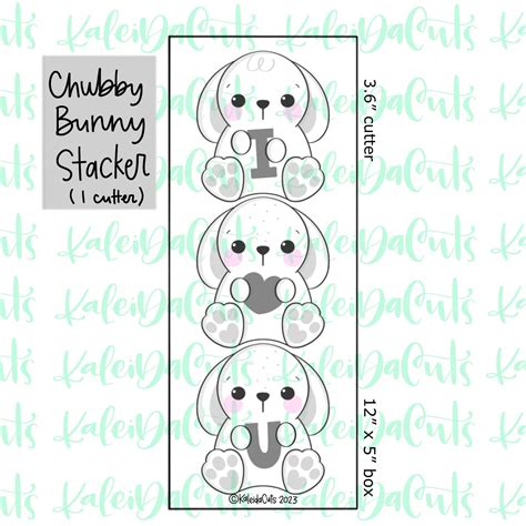 Chubby Bunny Stacker Cookie Cutter Kaleidacuts