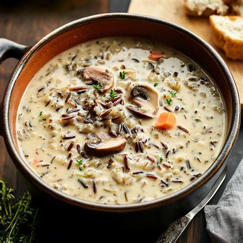 Creamy Wild Rice And Mushroom Soup