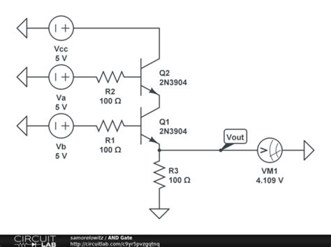 And Gate Circuitlab