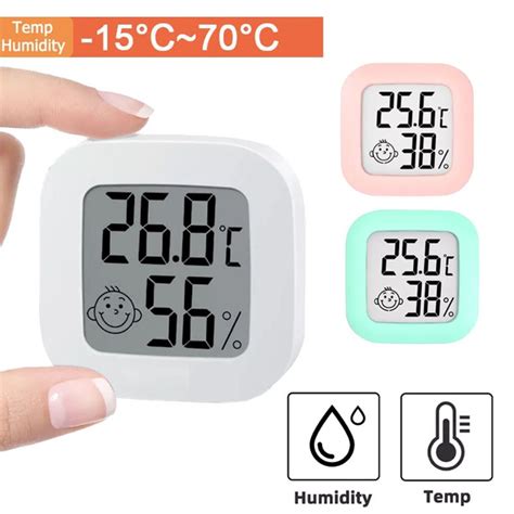 Mini Lcd Digital Thermometer Hygrometer Indoor Outdoor Temperature Home Hydrometer Gauge Sensor