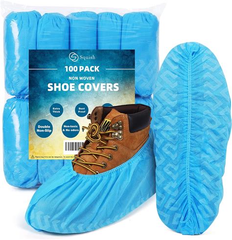 Squish Shoe Covers Non Slip 100 Pack50 Pairs Thick Extra Disposable
