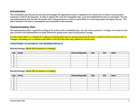 Step by Step Implementation Plan Templates ᐅ TemplateLab