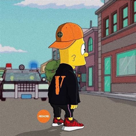 Bart Simpson Wearing Bape