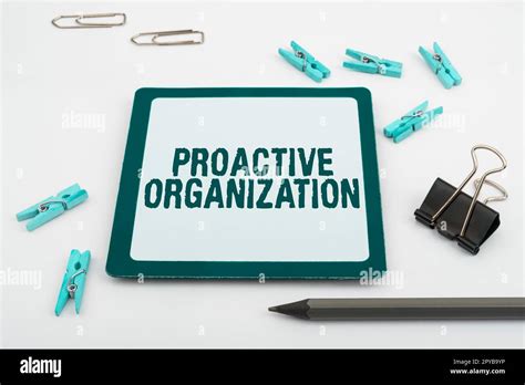 Conceptual Display Proactive Organization Word For Action And Result