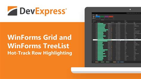 WinForms Data Grid And WinForms TreeList Hot Track Row Highlighting YouTube