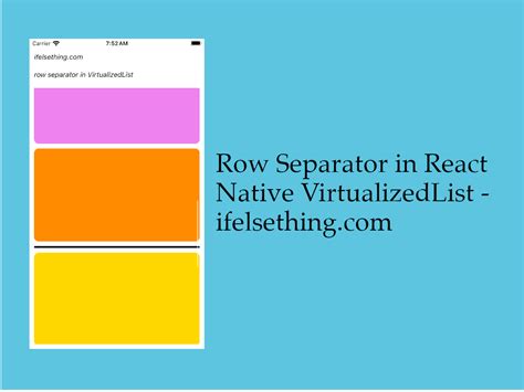 Cell Separator In VirtualizedList