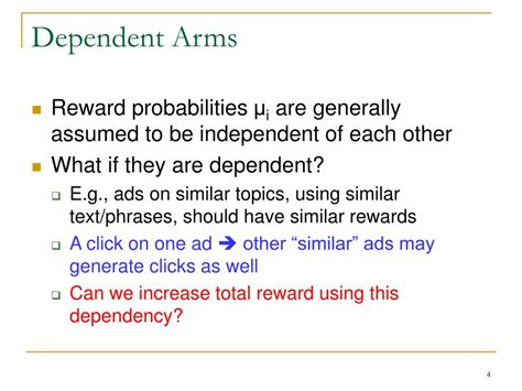 PPT Multi Armed Bandit Problems With Dependent Arms PowerPoint Presentation ID