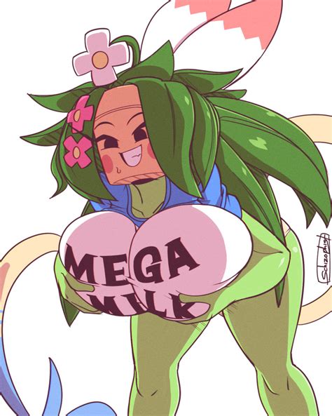 Rule 34 Anthro Big Breasts Blaster Master Zero 2 Green Hair Green Skin Huge Breasts Kanna