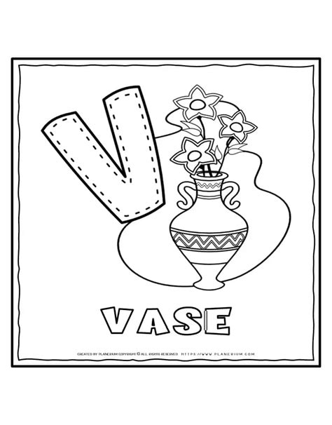English Alphabet Letter V Planerium