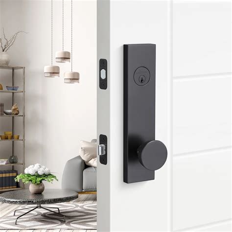 Ridgecrest Modern Collection Zermatt Sideplate Entry In Flat Black