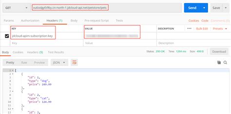 Build Api Using The Method Of Subscription Key Api Gateway Products Documentation Jd Cloud