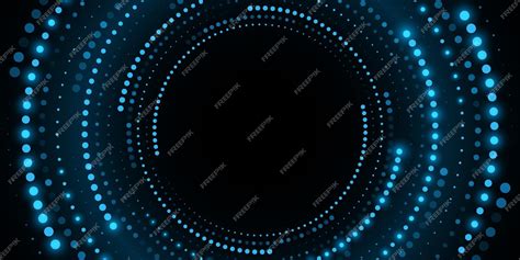 Premium Vector Digital Circles Of Blue Glowing Dots For Your Banner Design Big Data